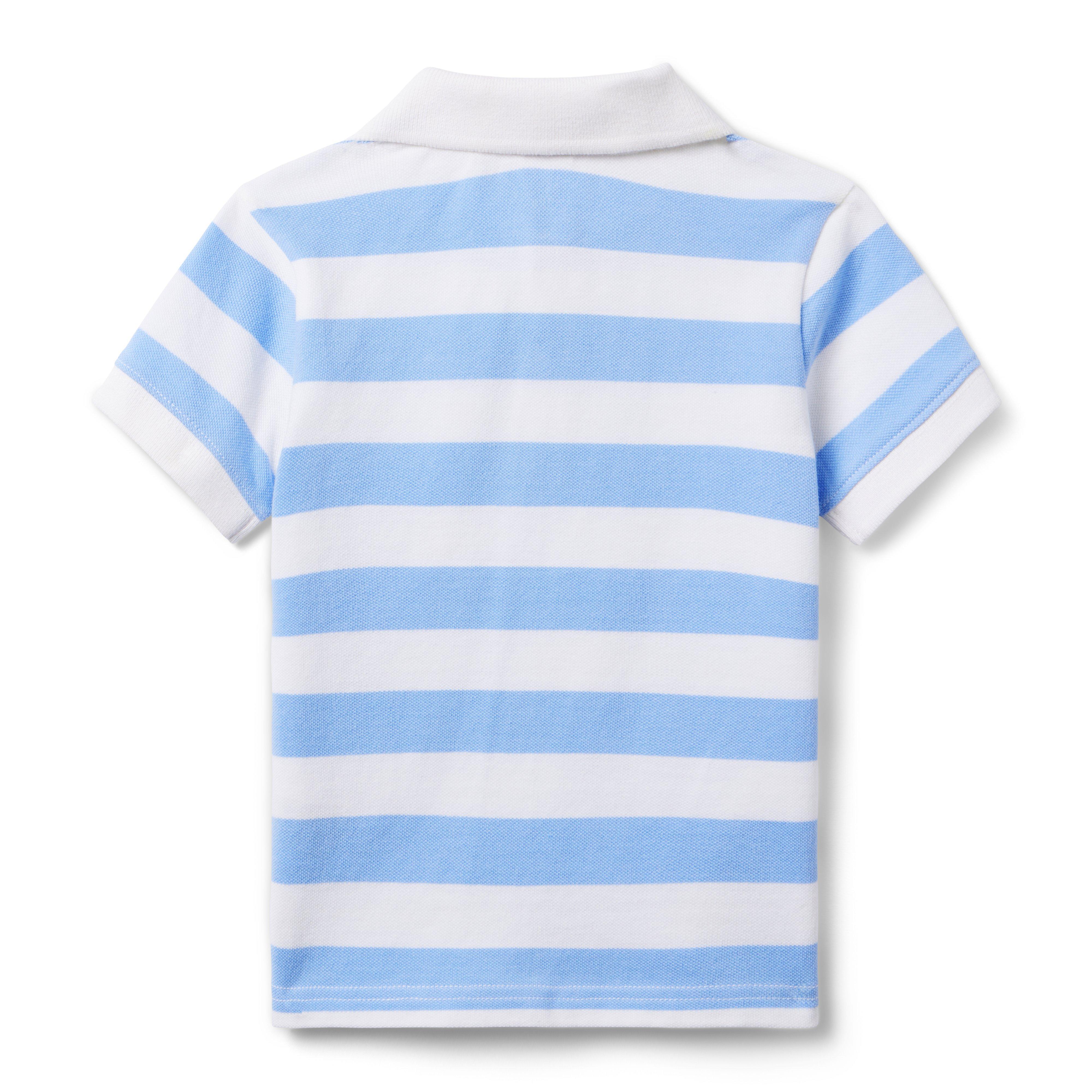Boy French Blue Stripe The Classic Striped Pique Polo by Janie and Jack