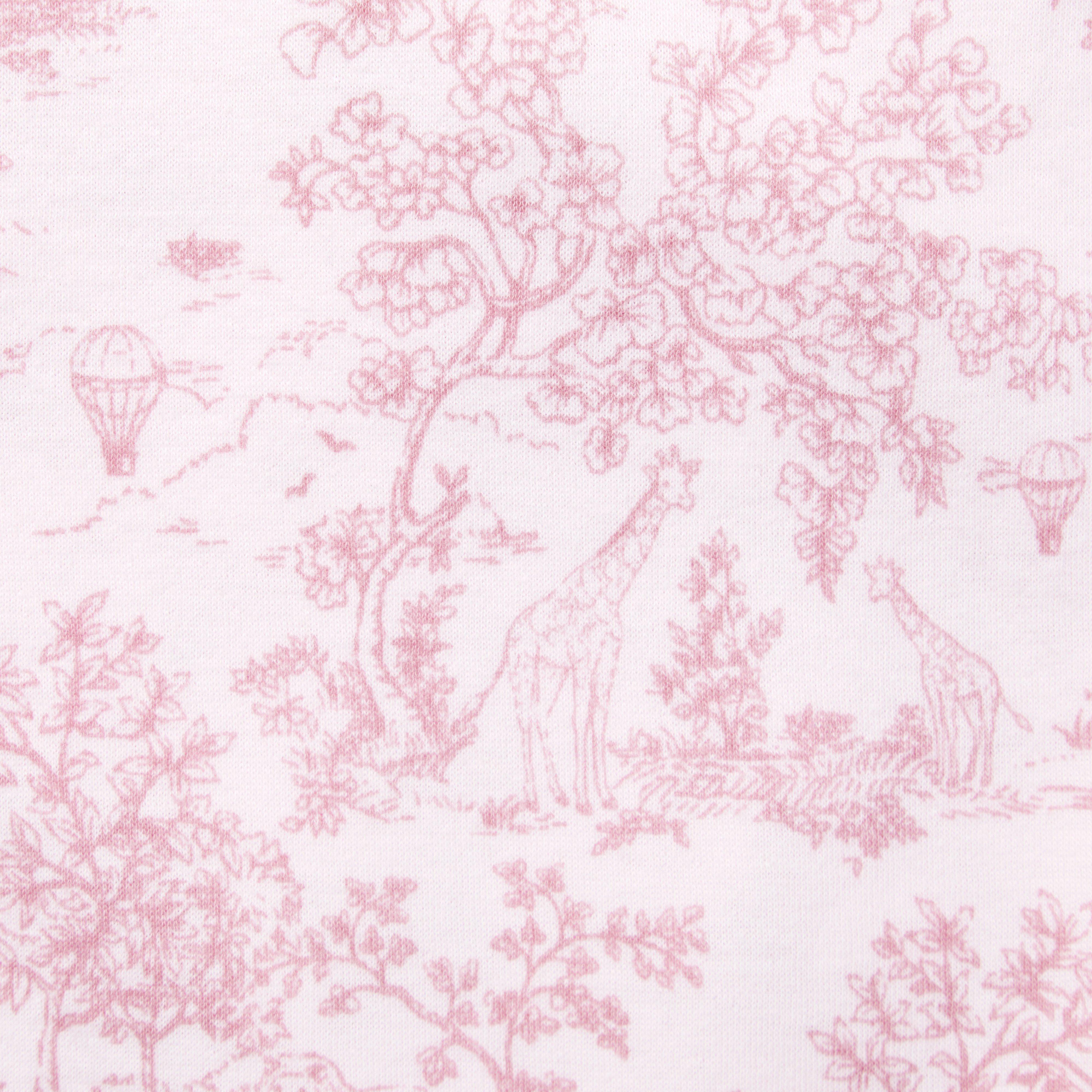 Baby Pink Marshmallow Safari Toile Baby Safari Toile Wrap One-Piece by ...