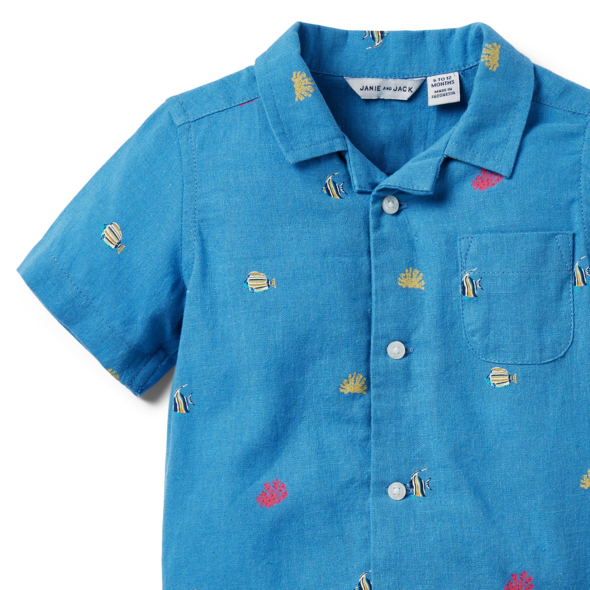 Baby Bright Blue Coral Fish The Cabana Matching Baby Set by Janie and Jack
