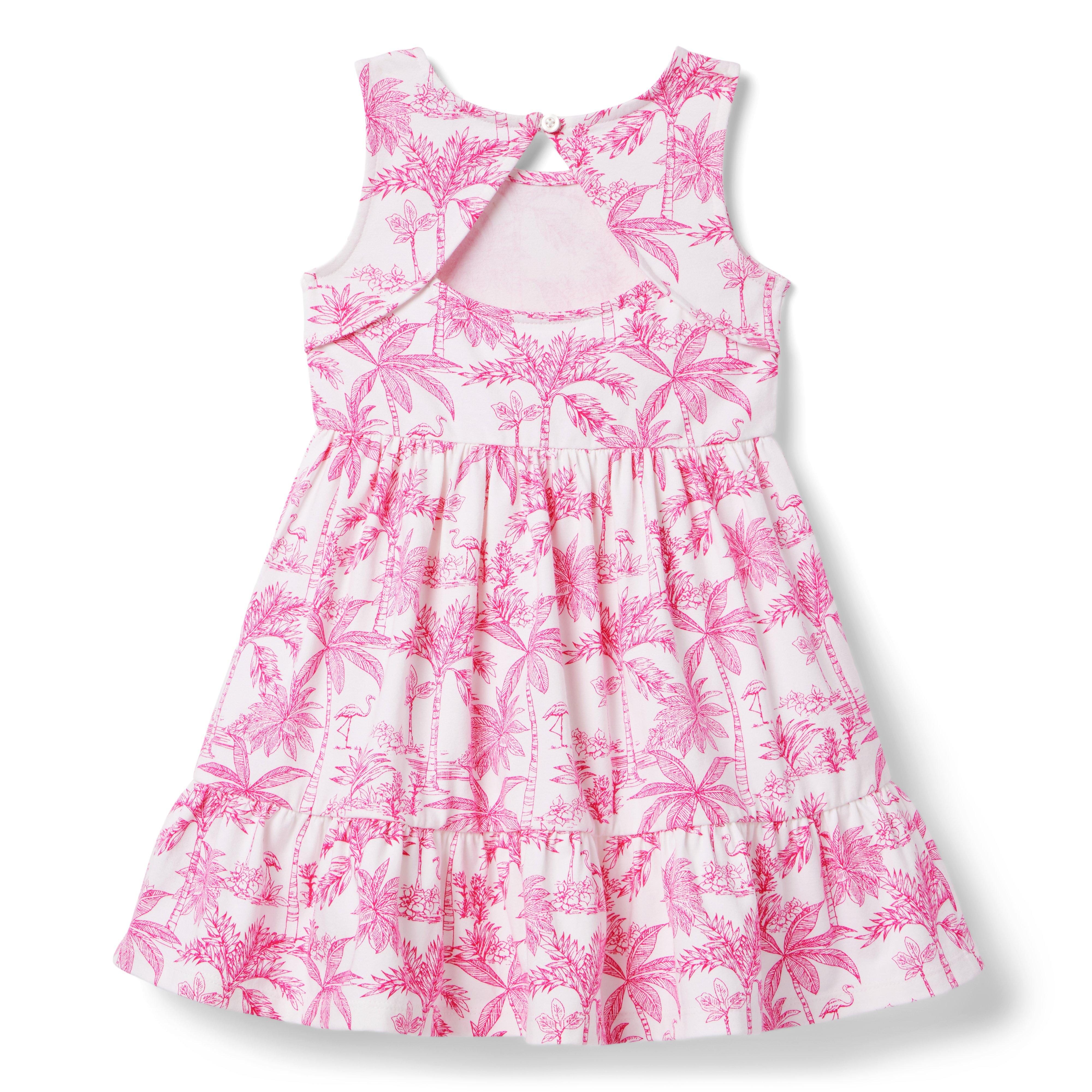 Girl Bright Pink Palm The Everyday Dress by Janie and Jack