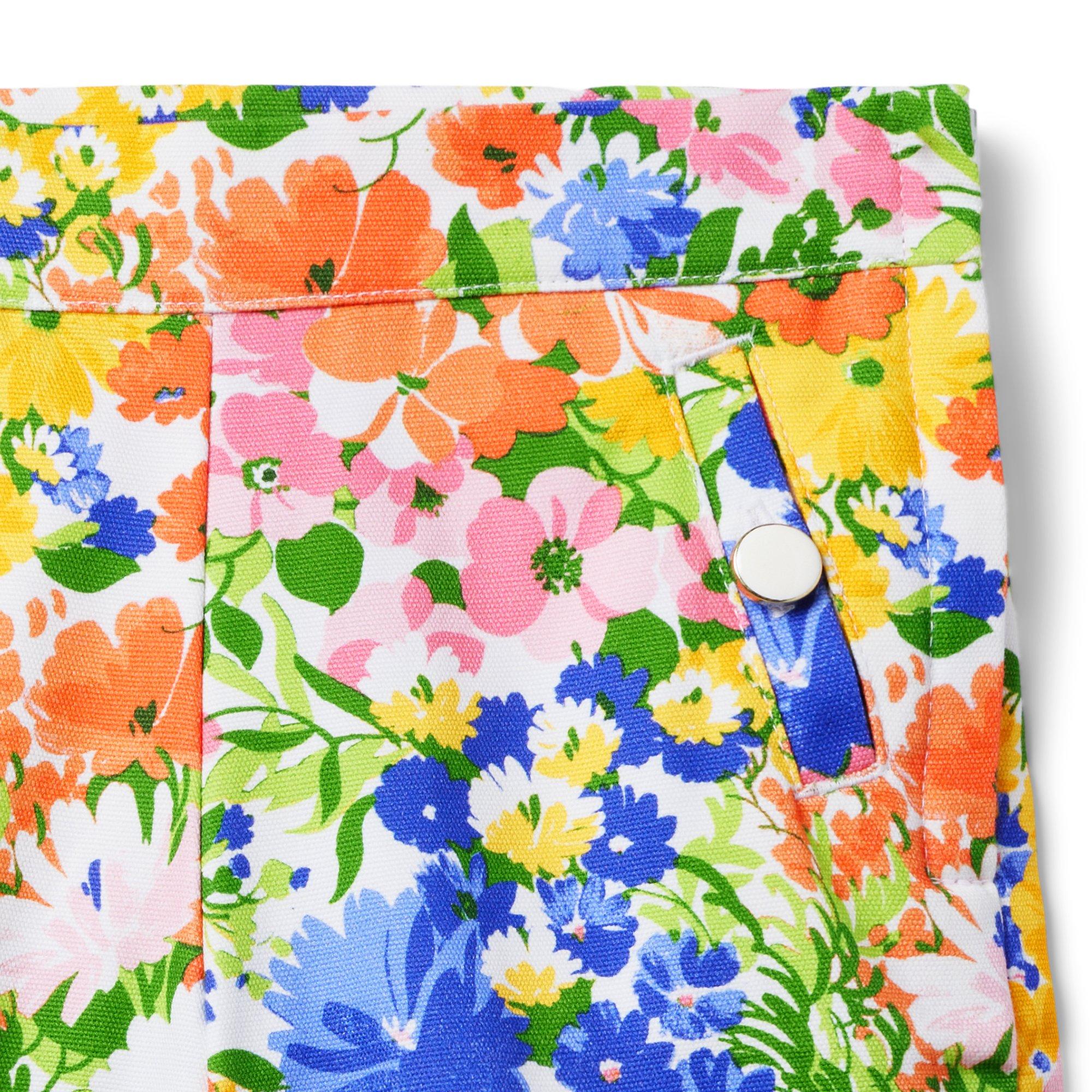 Girl Golden Floral Floral Canvas Short By Janie And Jack