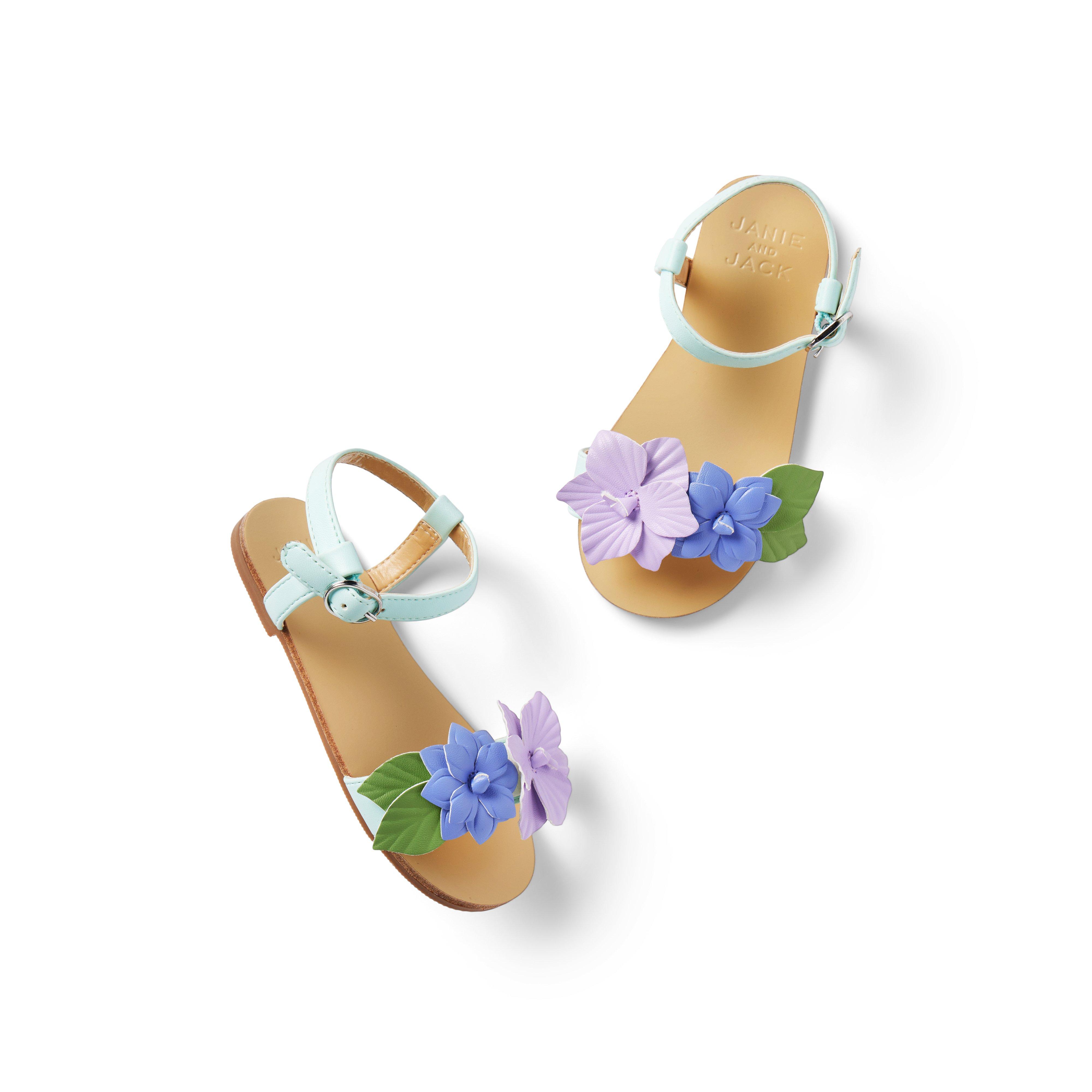 Girl Mint Flower Sandal by Janie and Jack