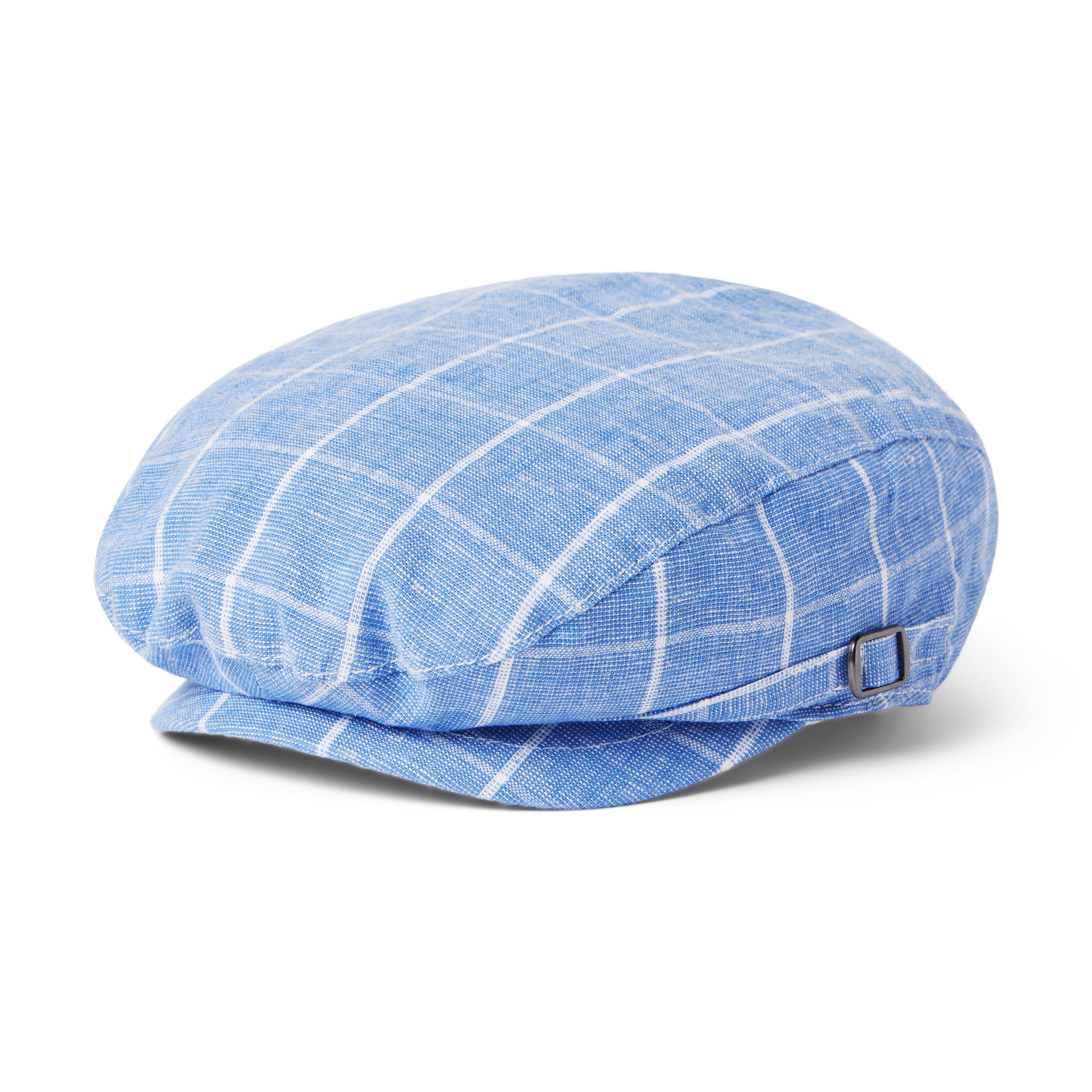 Boy Pebble Beach Tattersall Tattersall Linen Newsboy Cap by Janie and Jack