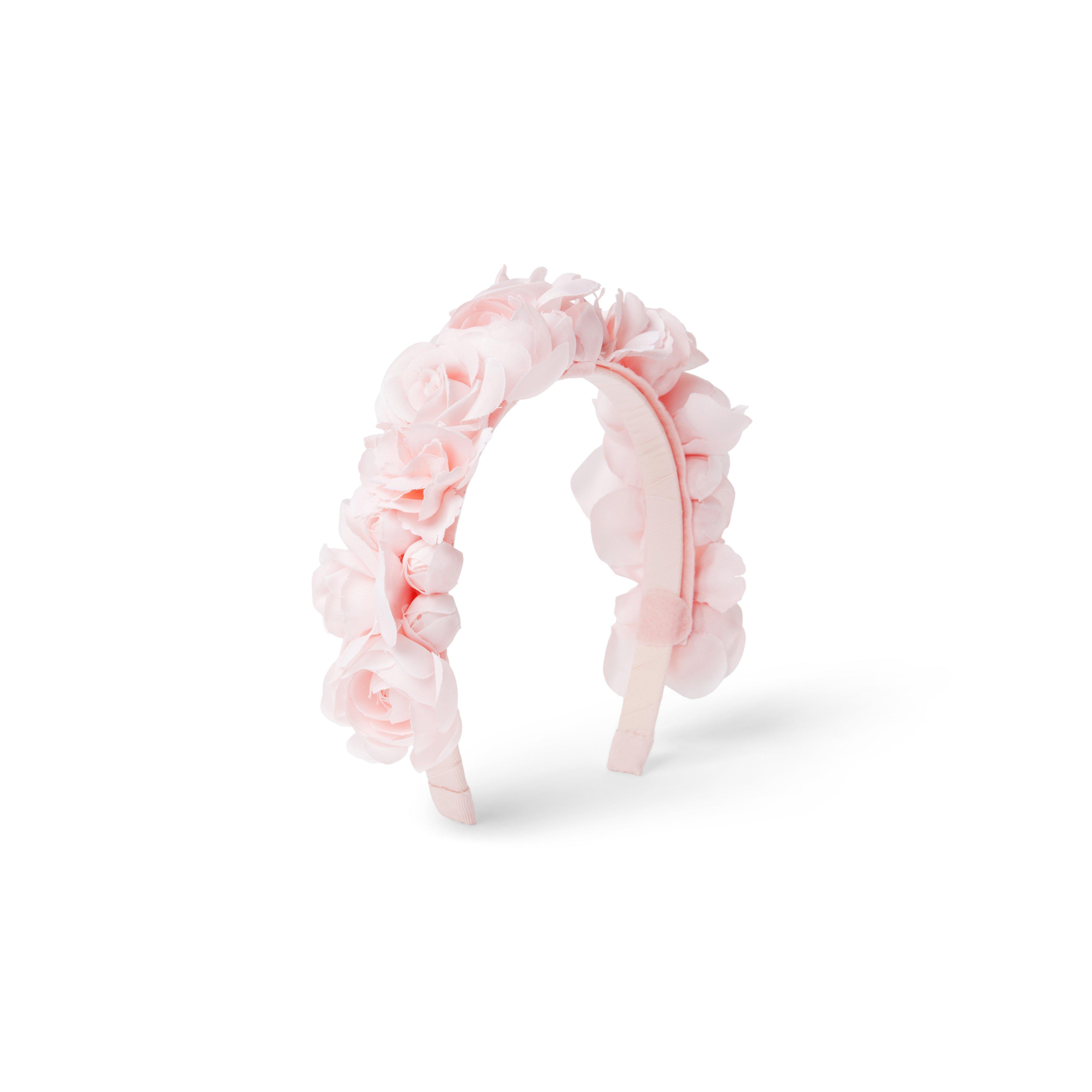 Girl Light Pink Flower Crown Headband by Janie and Jack
