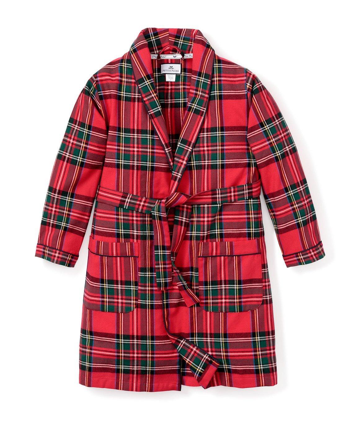 Collections Red Tartan Petite Plume Imperial Tartan Robe by Janie and Jack
