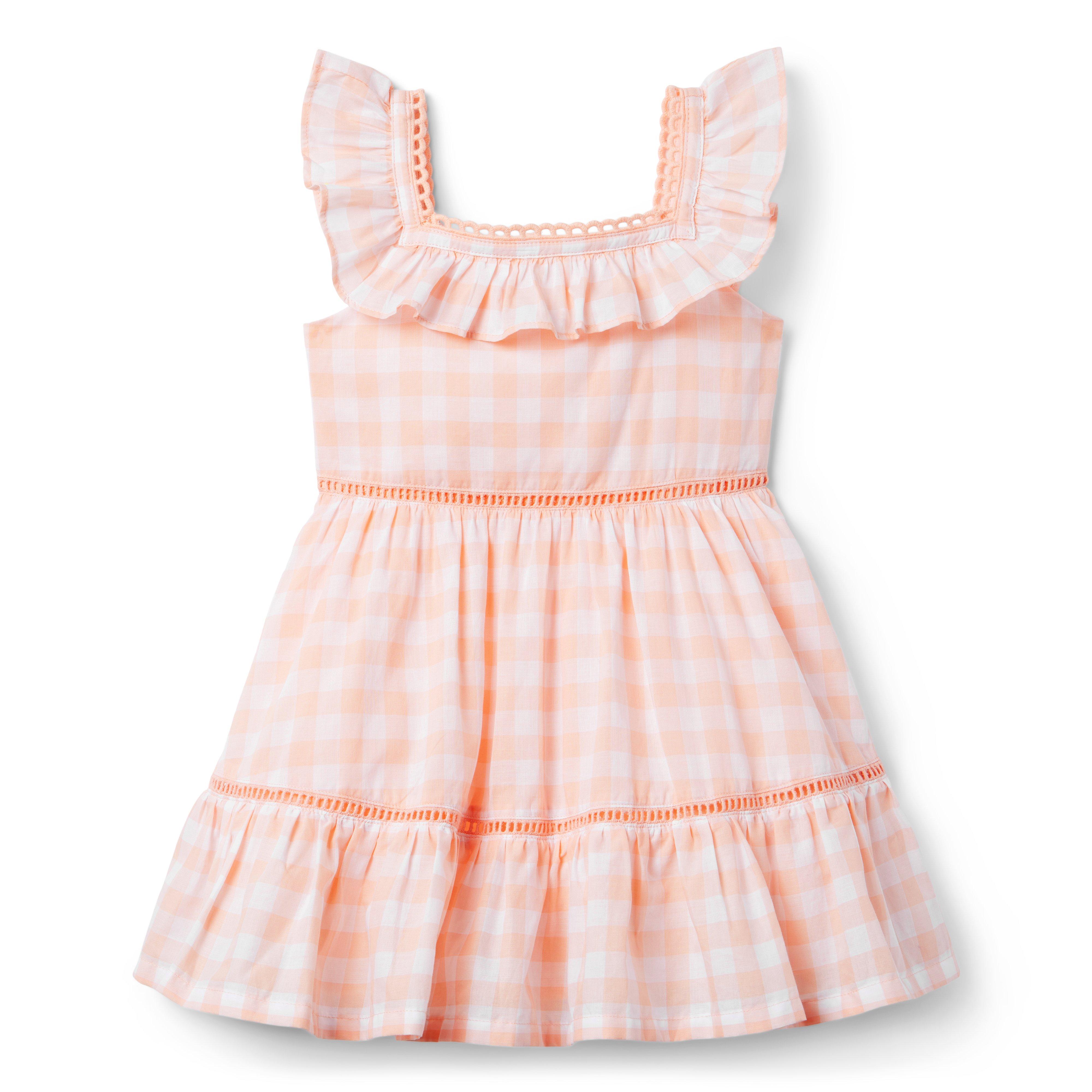 Gingham Ruffle Tiered Dress
