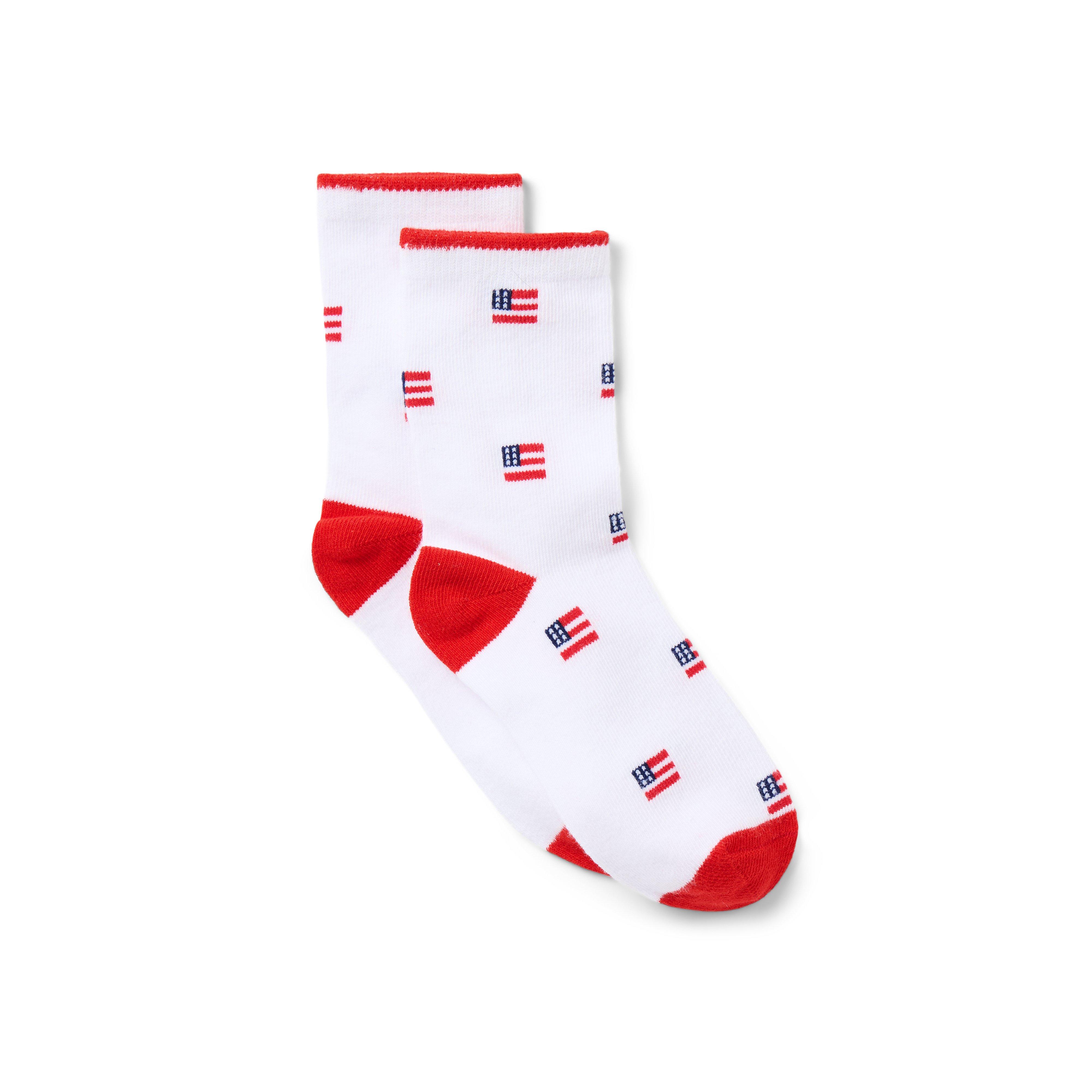 Accessories White Flag Sock by Janie and Jack