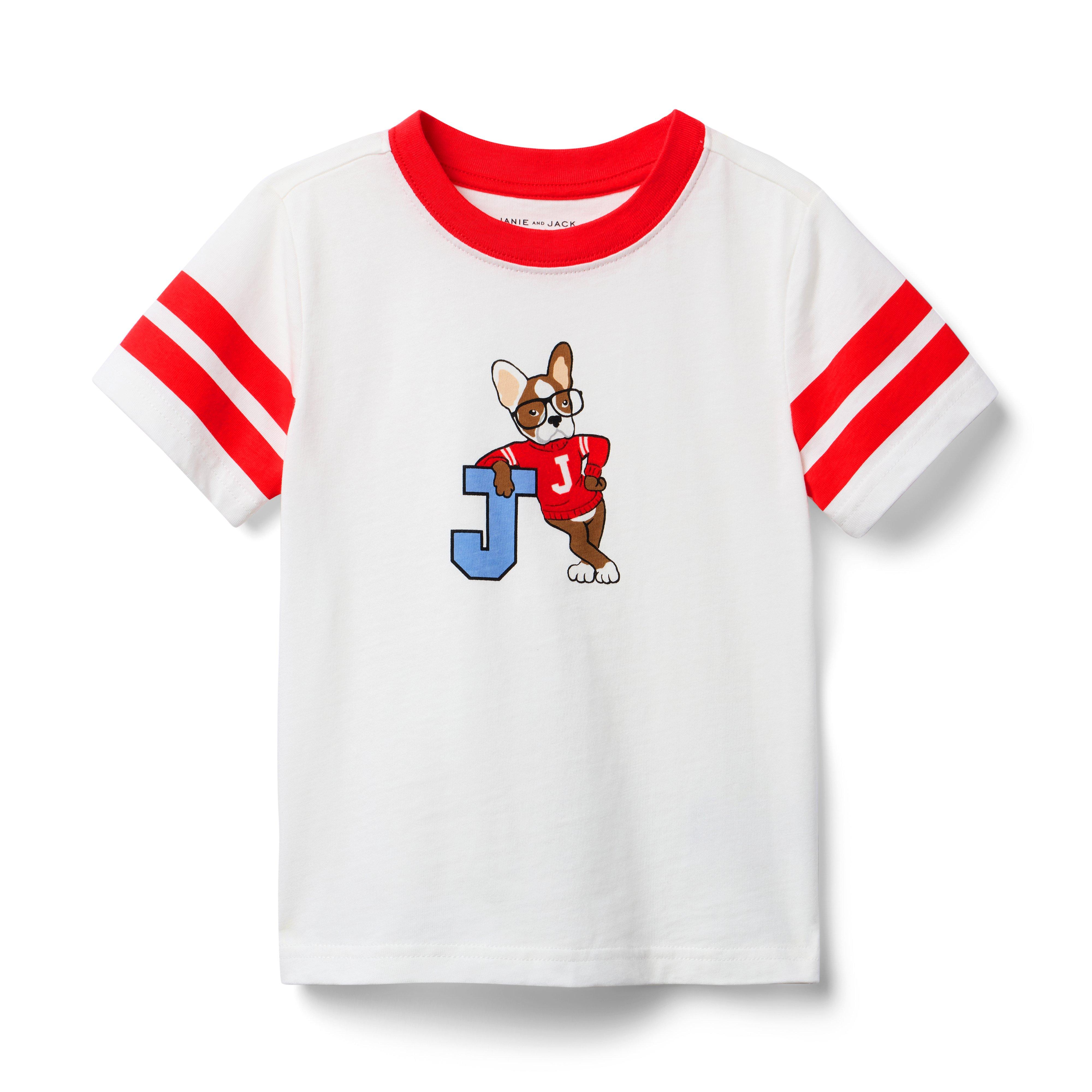 Boy Jet Ivory French Bulldog Tee by Janie and Jack