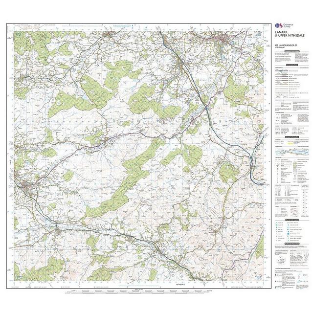 Ordnance Survey Landranger Active 71 Lanark & Upper Nithsdale Map With ...