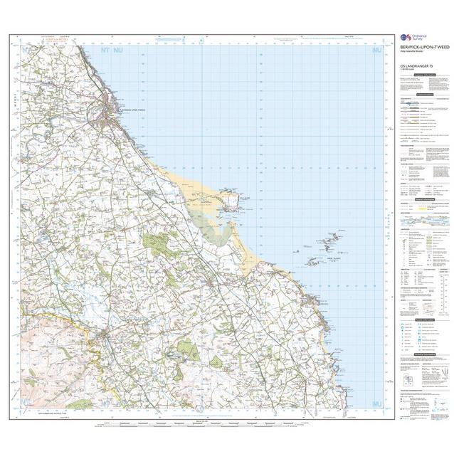 Ordnance Survey Landranger Active 75 Berwick-upon-Tweed Map With ...