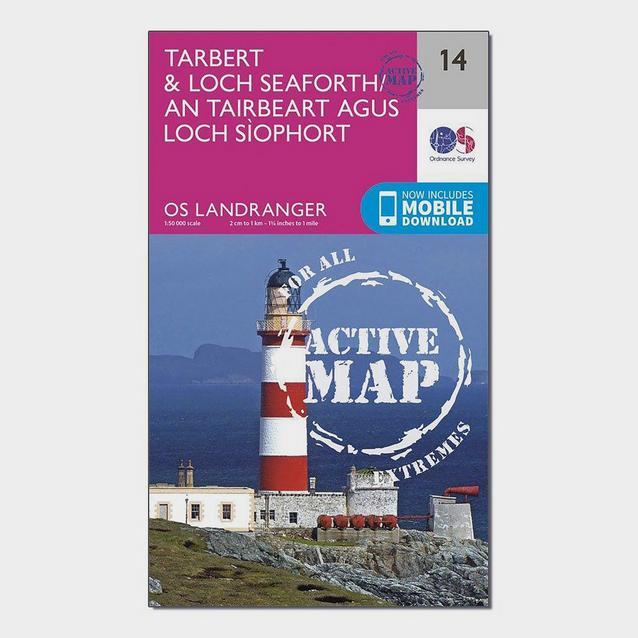 Ordnance Survey Landranger Active 14 Tarbert & Loch Seaforth Map With ...
