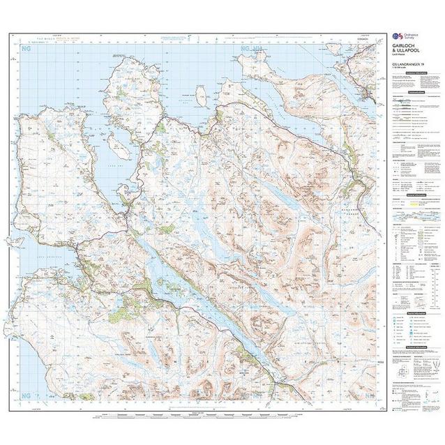 Ordnance Survey Landranger Active 19 Gairloch & Ullapool, Loch Maree ...