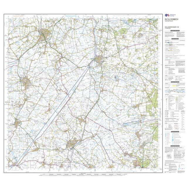 Ordnance Survey Landranger Active 143 Ely & Wisbech, Downham Market Map ...