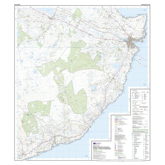 Ordnance Survey Explorer 450 Wick & The Flow Country Map With Digital ...