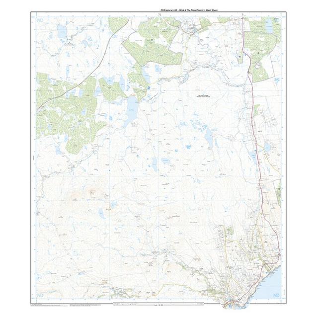 Ordnance Survey Explorer 450 Wick & The Flow Country Map With Digital ...