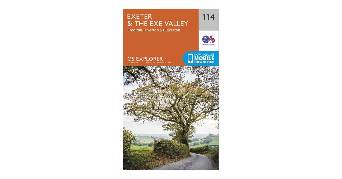 Ordnance Survey Explorer 114 Exeter & The Exe Valley Map With Digital ...