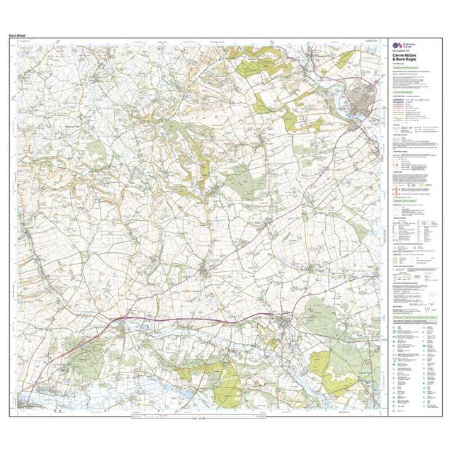 Ordnance Survey Explorer 117 Cerne Abbas & Bere Regis Map With Digital ...