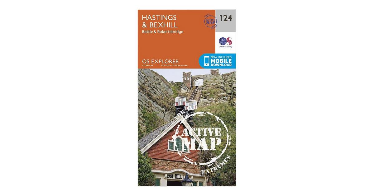 Ordnance Survey Explorer Active 124 Hastings & Bexhill Map With Digital ...