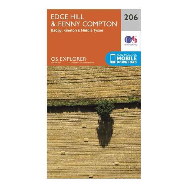 Ordnance Survey Explorer 206 Edge Hill & Fenny Compton Map With Digital ...