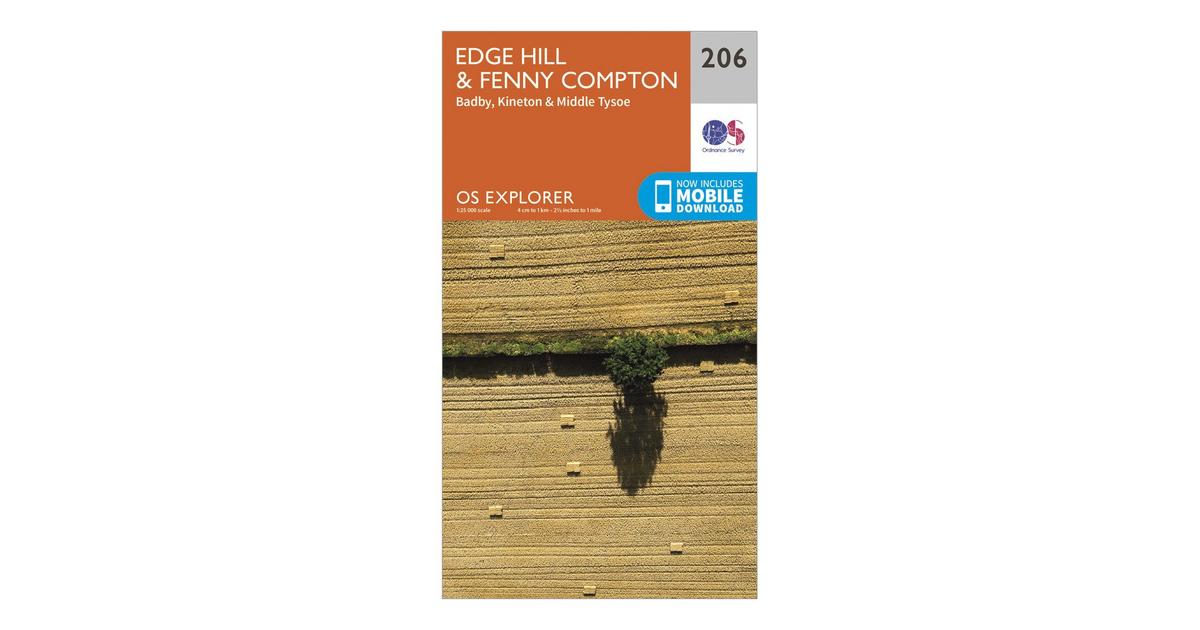 Ordnance Survey Explorer 206 Edge Hill & Fenny Compton Map With Digital ...