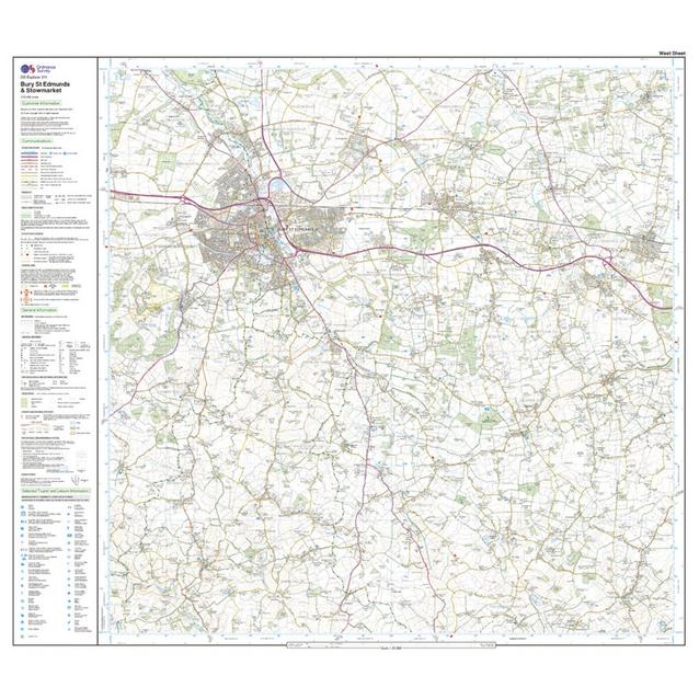 Ordnance Survey Explorer 211 Bury St Edmunds & Stowmarket Map With ...
