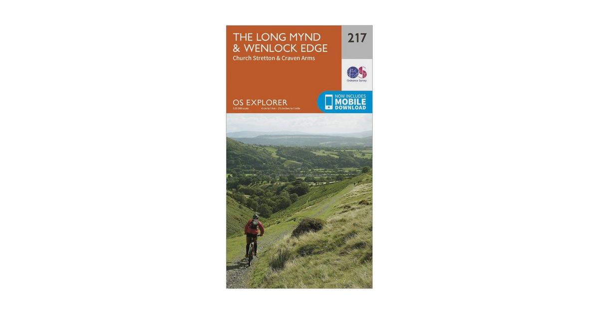 Ordnance Survey Explorer 217 The Long Mynd & Wenlock Edge Map With ...
