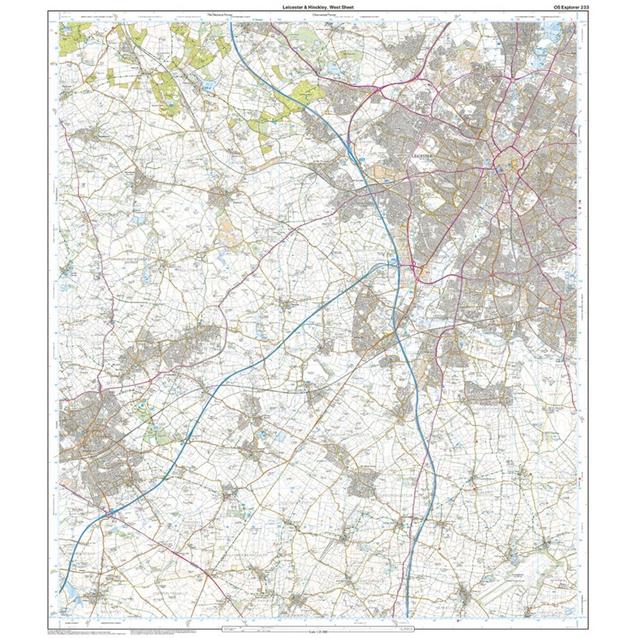Ordnance Survey Explorer 233 Leicester & Hinckley Map With Digital Version