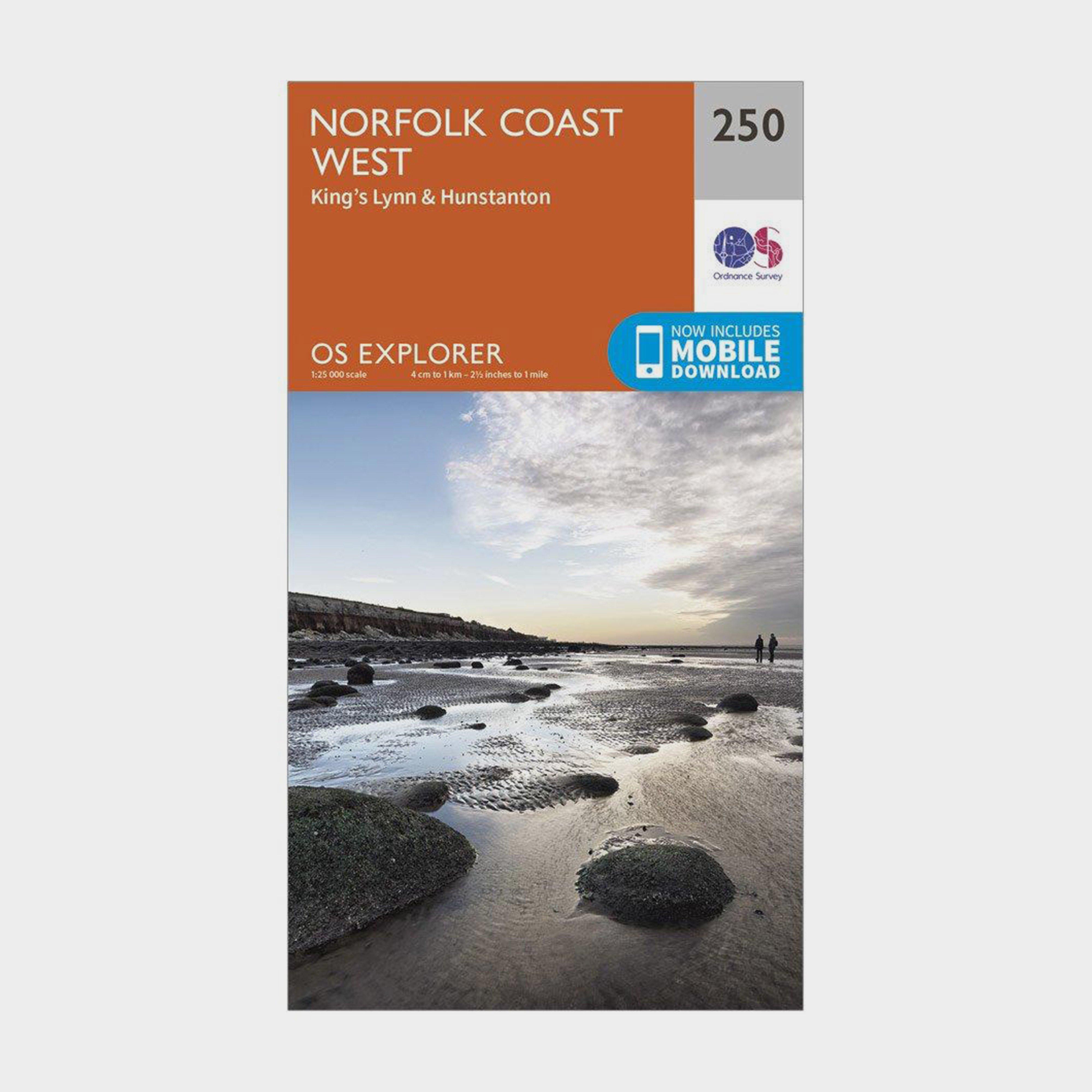 Ordnance Survey Explorer 250 Norfolk Coast West Map With Digital Version