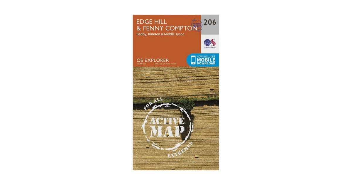 Ordnance Survey Explorer Active 206 Edge Hill & Fenny Compton Map With ...