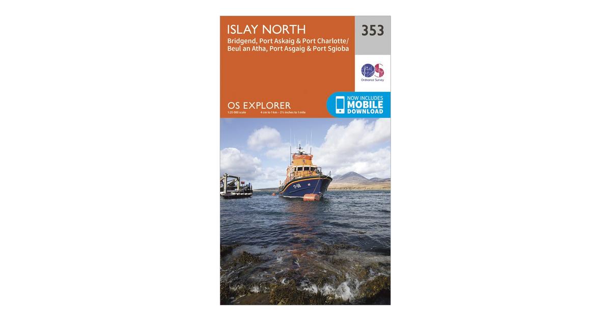 Ordnance Survey Explorer 353 Islay North Map With Digital Version