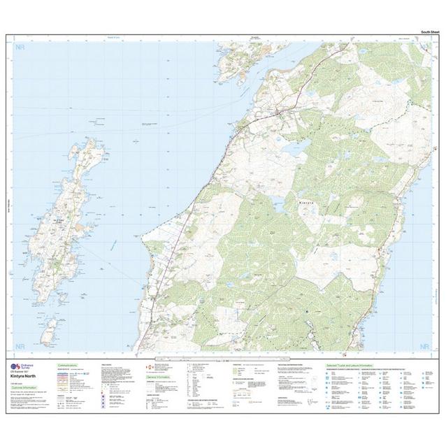 Ordnance Survey Explorer 357 Kintyre North Map With Digital Version