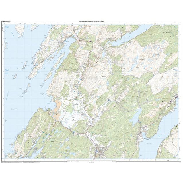 Ordnance Survey Explorer 358 Lochgilphead & Knapdale North Map With ...