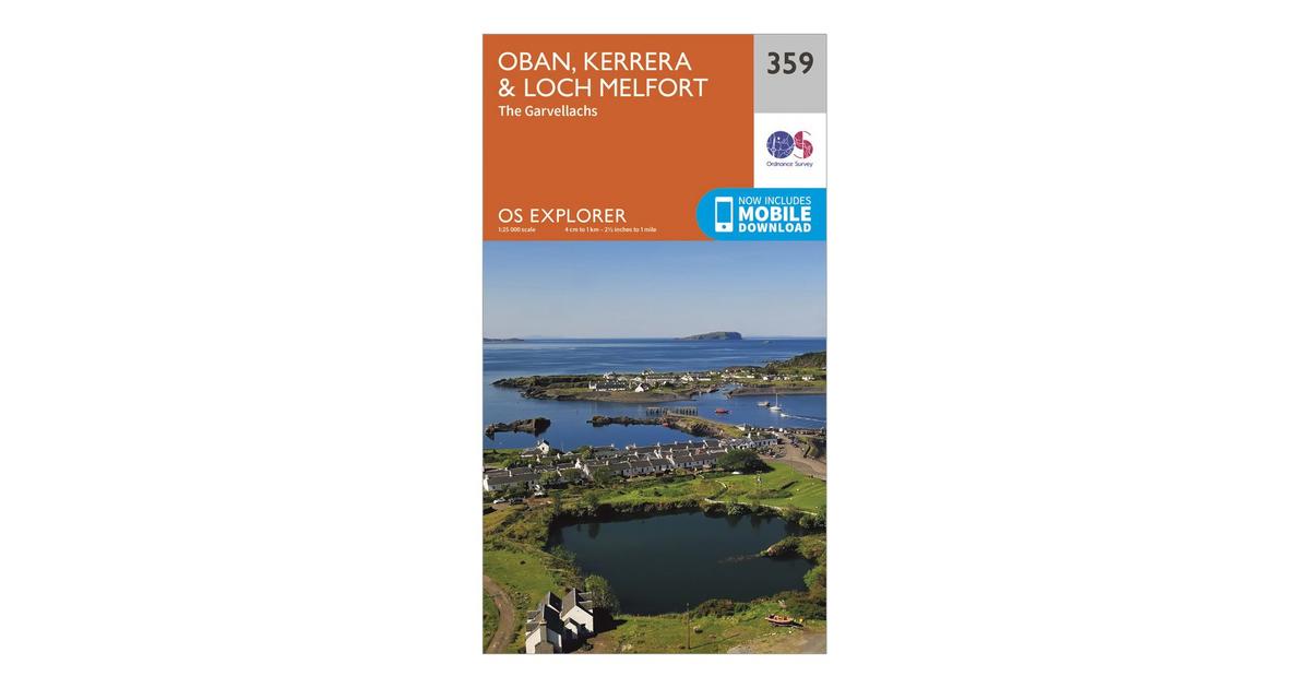 Ordnance Survey Explorer 359 Oban, Kerrera & Loch Melfort Map With ...