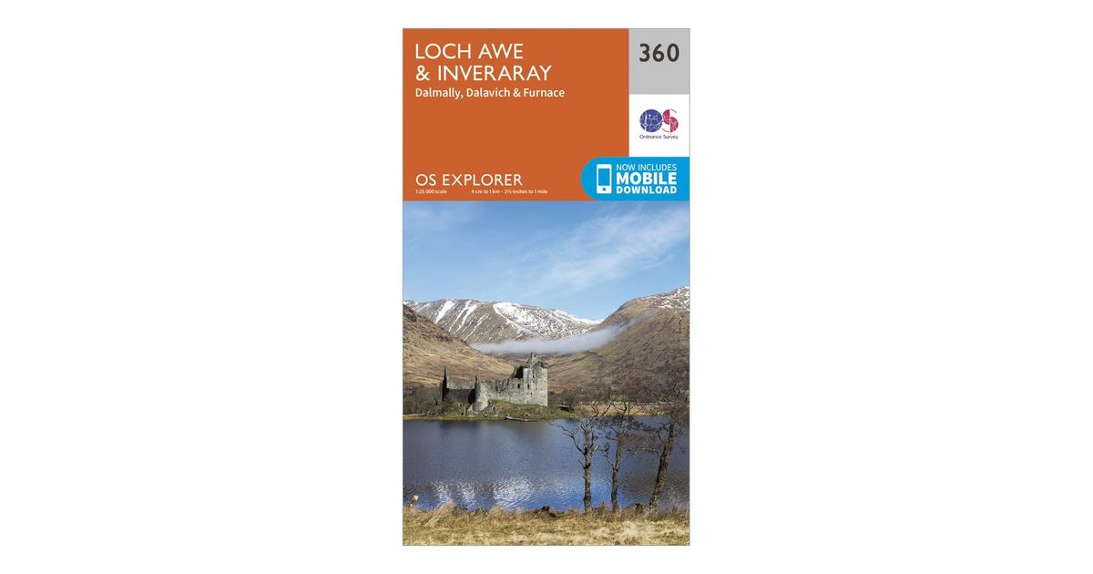 Ordnance Survey Explorer 360 Loch Awe & Inverarary Map With Digital Version