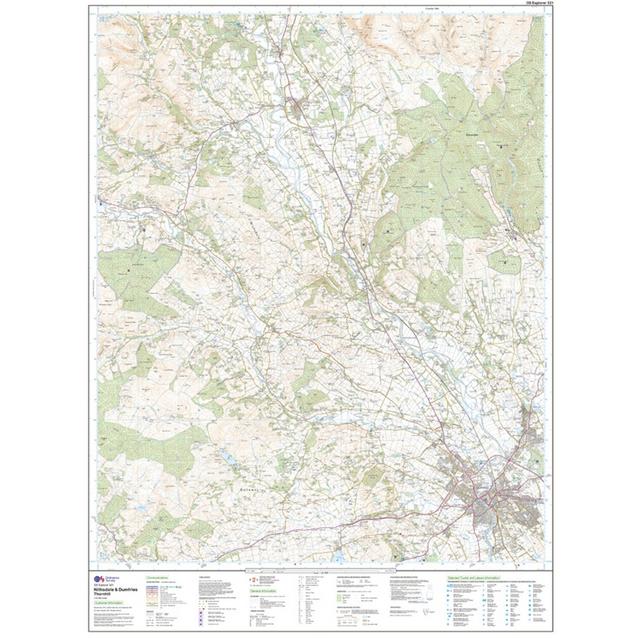 Ordnance Survey Explorer Active 321 Nithsdale & Dumfries Map With ...