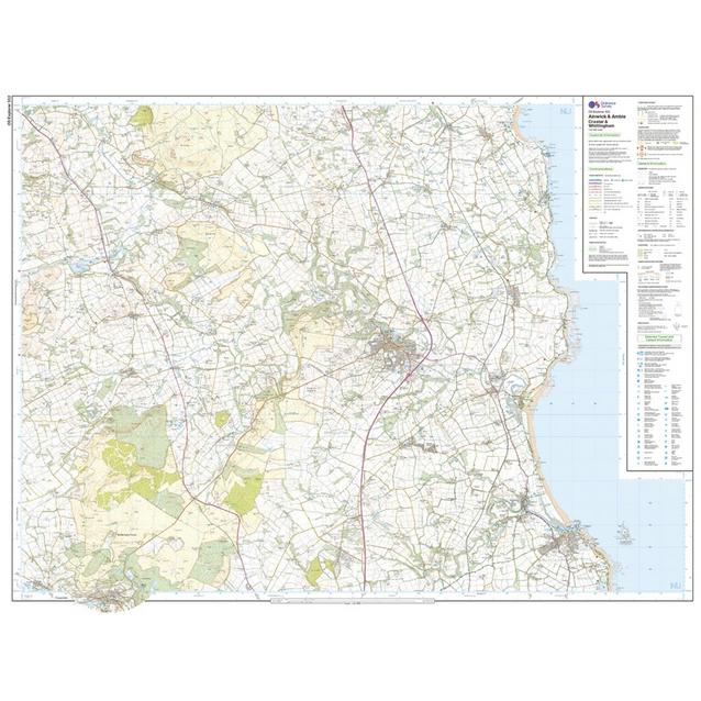 Ordnance Survey Explorer Active 332 Alnwick & Amble Map With Digital ...
