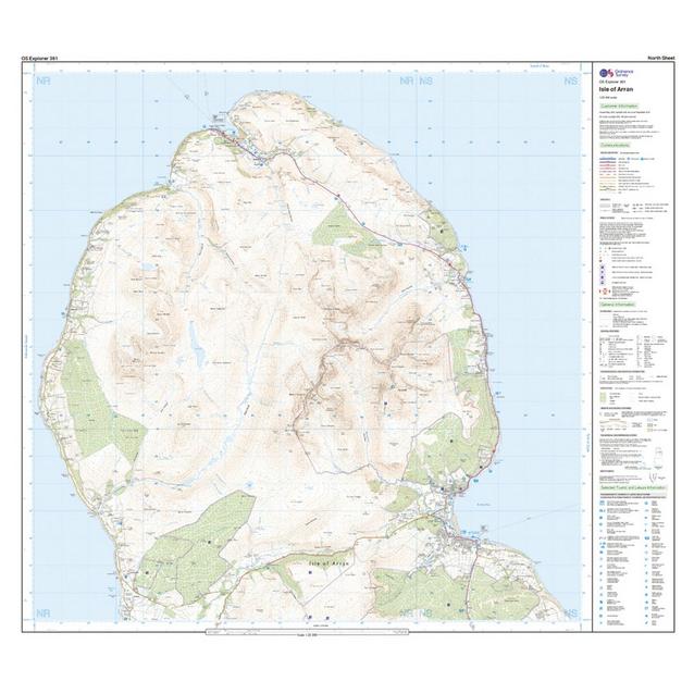 Ordnance Survey Explorer 361 Isle of Arran Map With Digital Version