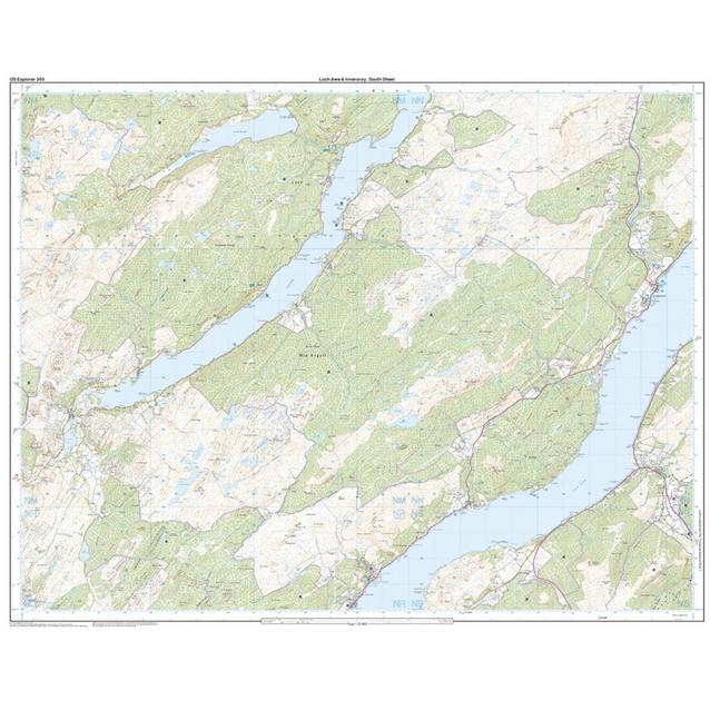Ordnance Survey Explorer Active 360 Loch Awe & Inveraray Map With ...