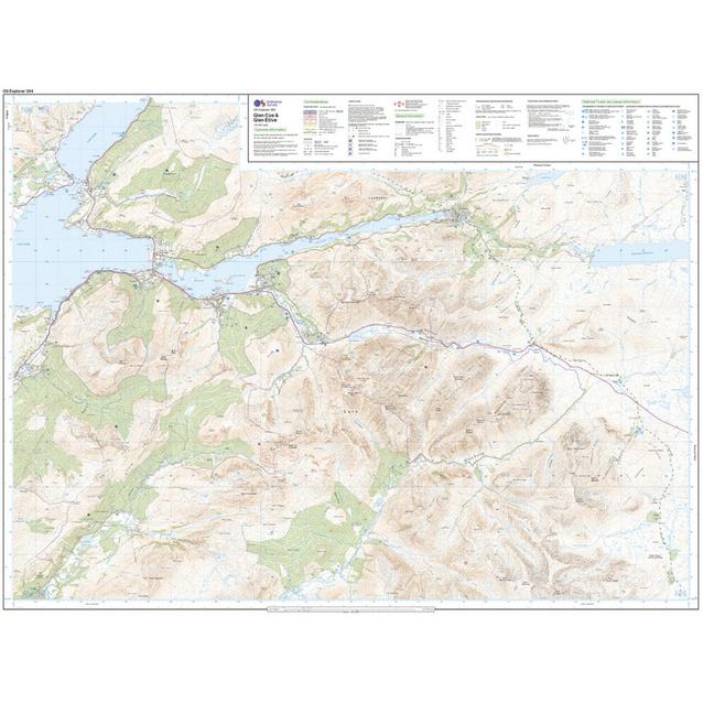 Ordnance Survey Explorer Active 384 Glen Coe & Glen Etive Map With ...
