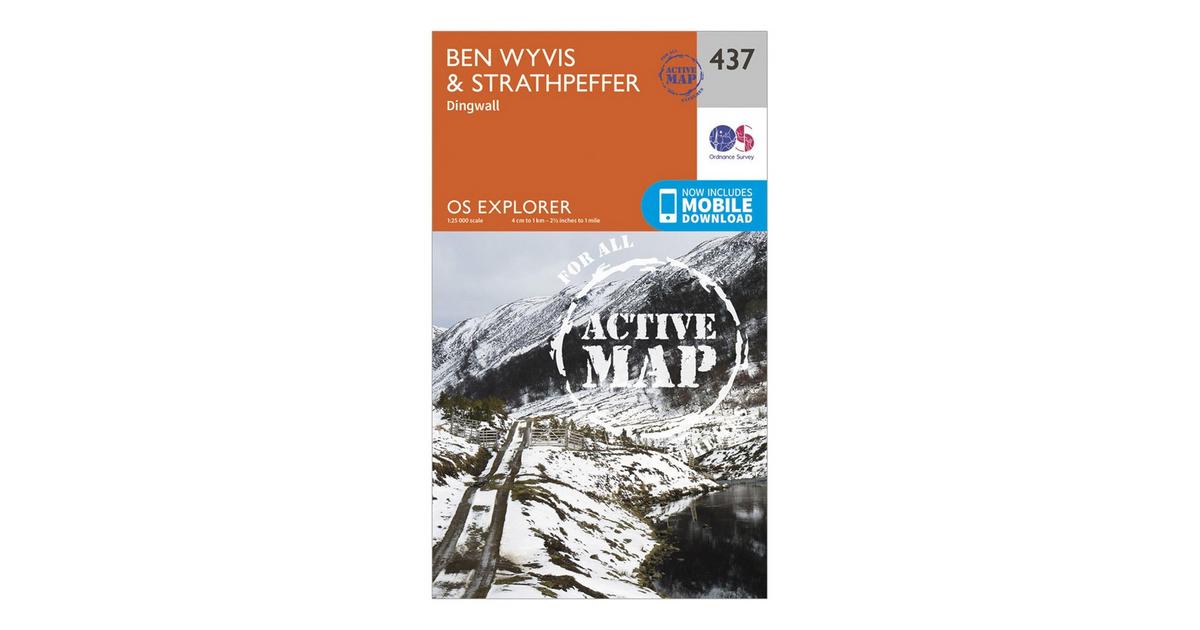 Ordnance Survey Explorer Active 437 Ben Wyvis & Strathpeffer Map With ...