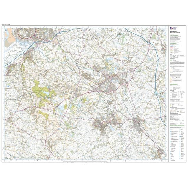 Ordnance Survey Explorer 267 Northwich & Delamere Forest Map With ...