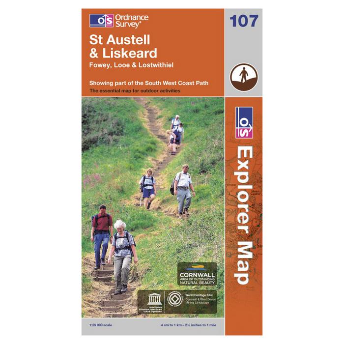 Explorer 107 St Austell & Liskeard Area Map | Fiveopia