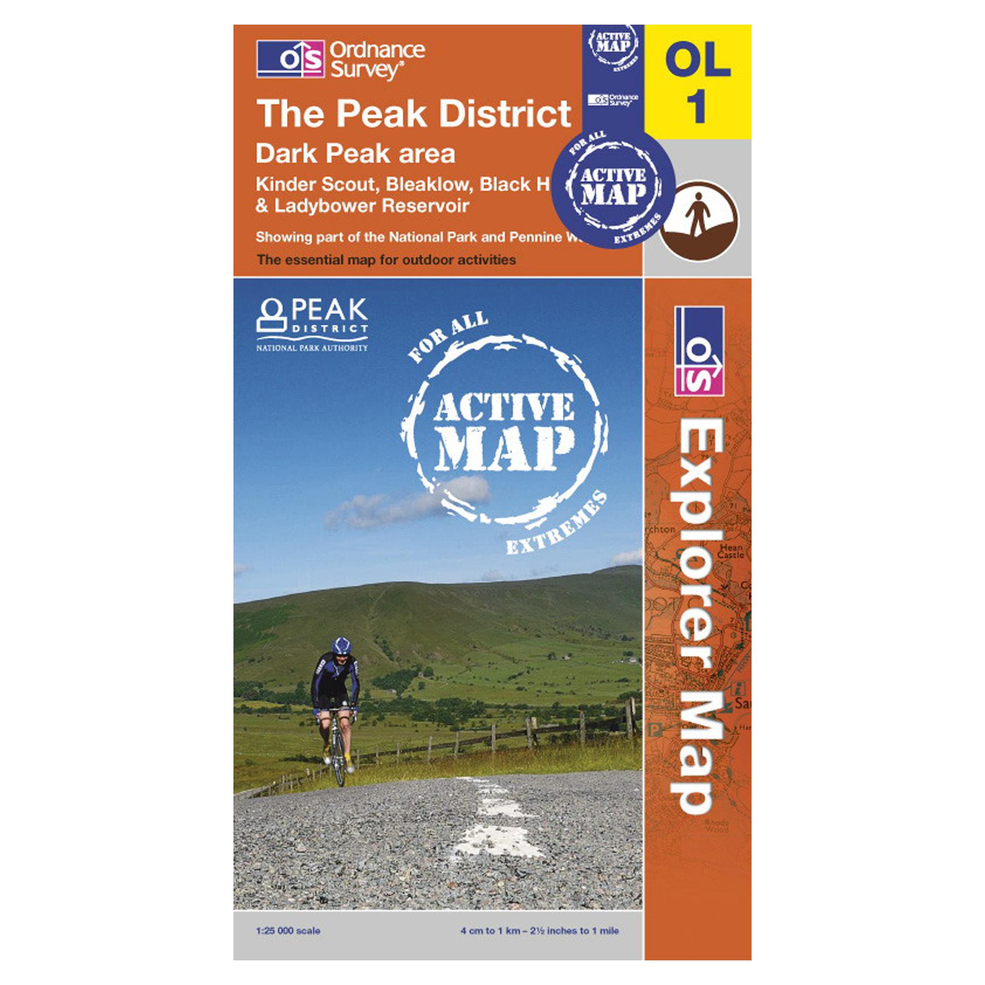 Explorer Active 1 The Peak District Dark Peak Area Map – Zoomtune