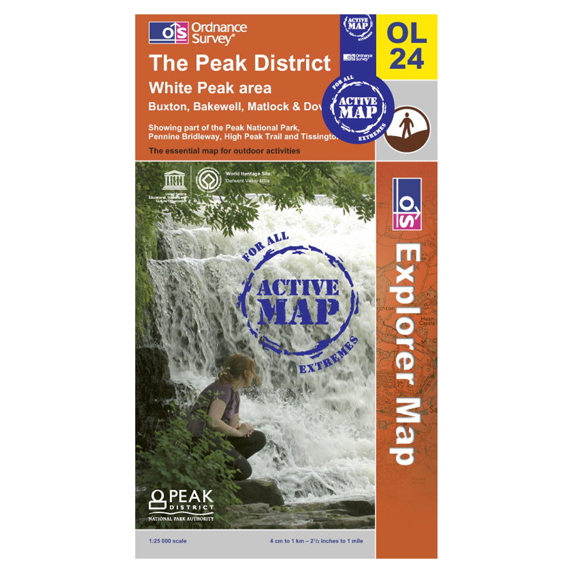 Explorer Active 24 The Peak District White Peak Area Map – Zoomtune
