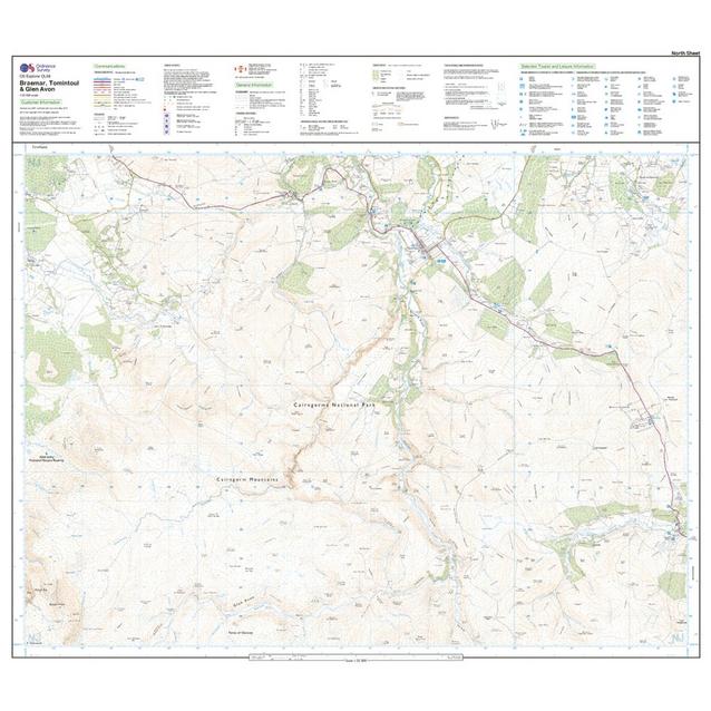 Ordnance Survey Explorer OL 58 Braemar, Tomintoul & Glen Avon Map