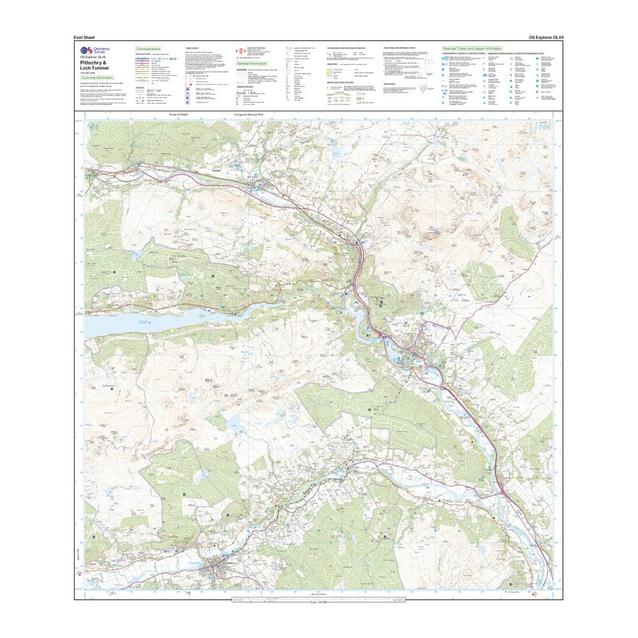 Ordnance Survey Explorer OL49 Pitlochry & Loch Tummel Map With Digital ...