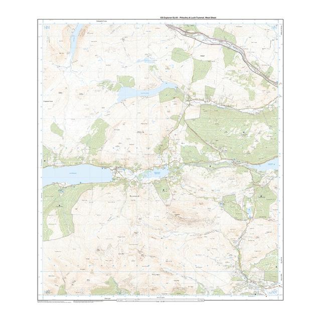 Ordnance Survey Explorer OL49 Pitlochry & Loch Tummel Map With Digital ...