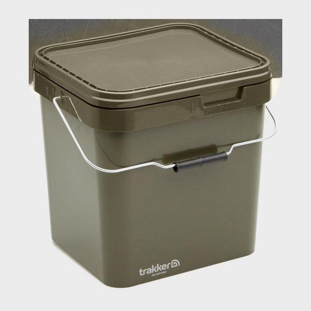 Trakker 17 Ltr Olive Square Bucket | GO Outdoors