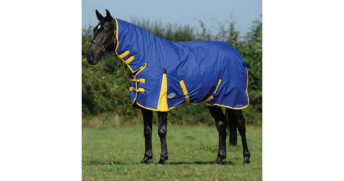 WeatherBeeta ComFiTec Classic 0g Lite Combo Neck Turnout Rug Blue/Lemon ...