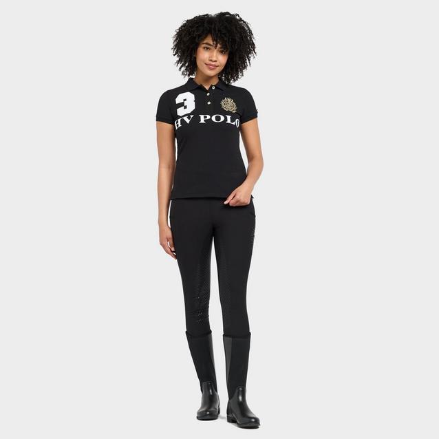 HV Polo Womens Favouritas EQ Polo Shirt Black | Naylors